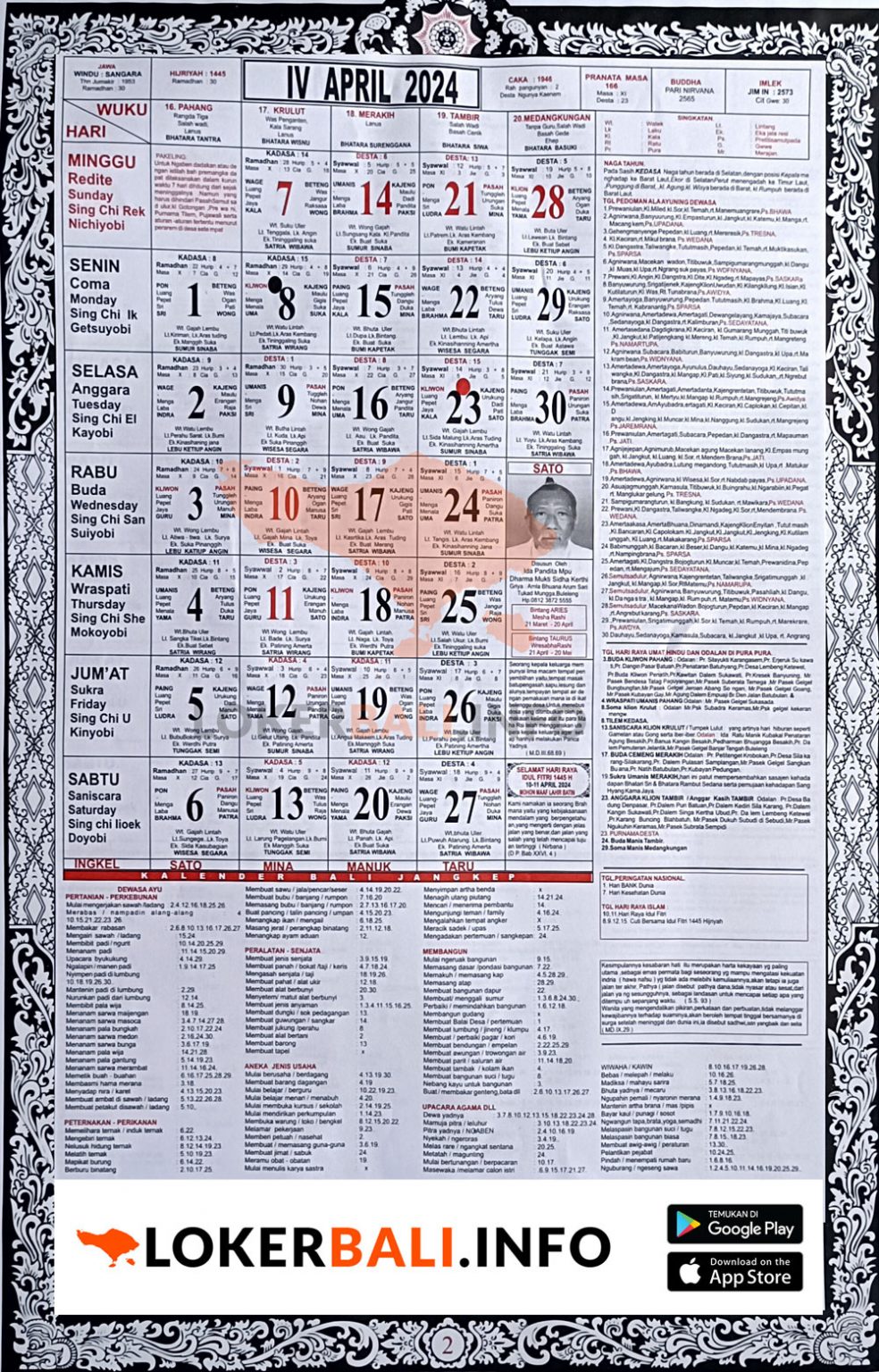 Kalender Bali 2024 Beserta Hari Penting Nasional - Loker Bali Info Blog