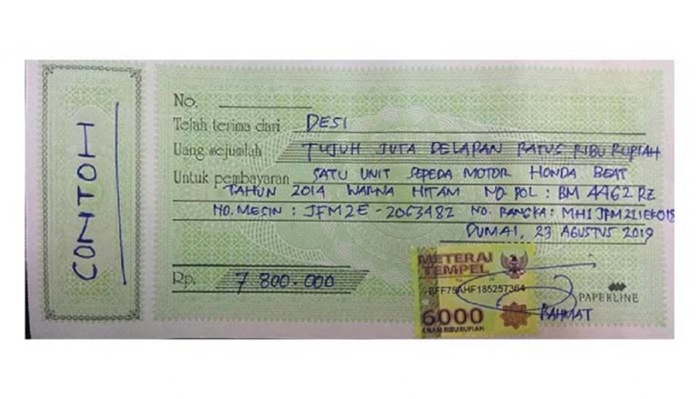 Contoh Kwitansi Jual Beli Mobil yang Benar - Loker Bali Info Blog